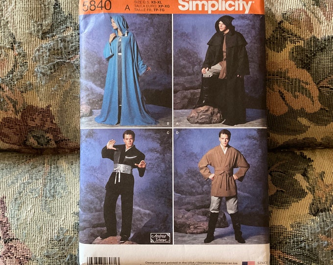 Simplicity 5840 Sewing Pattern Hooded Cape XS-XL Science Fiction ...
