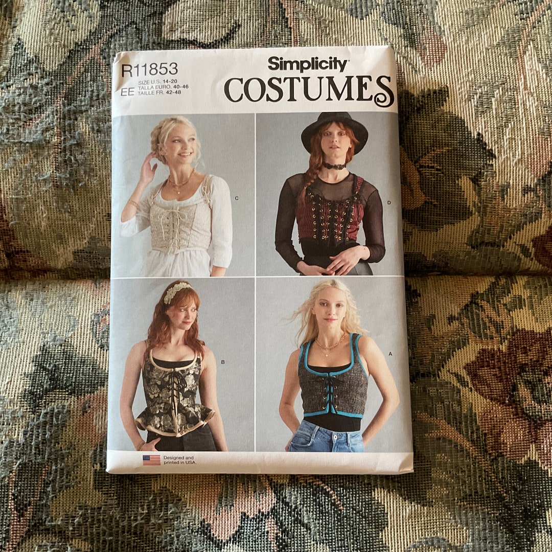 Simplicity R11853 S9592 Sewing Pattern Corsets Front Lacing, 4 Styles ...
