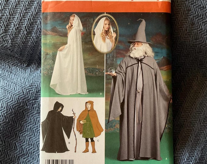 Simplicity 1582 Sewing Pattern XS-XL Adult Teen’s Classic Wizard Cape ...