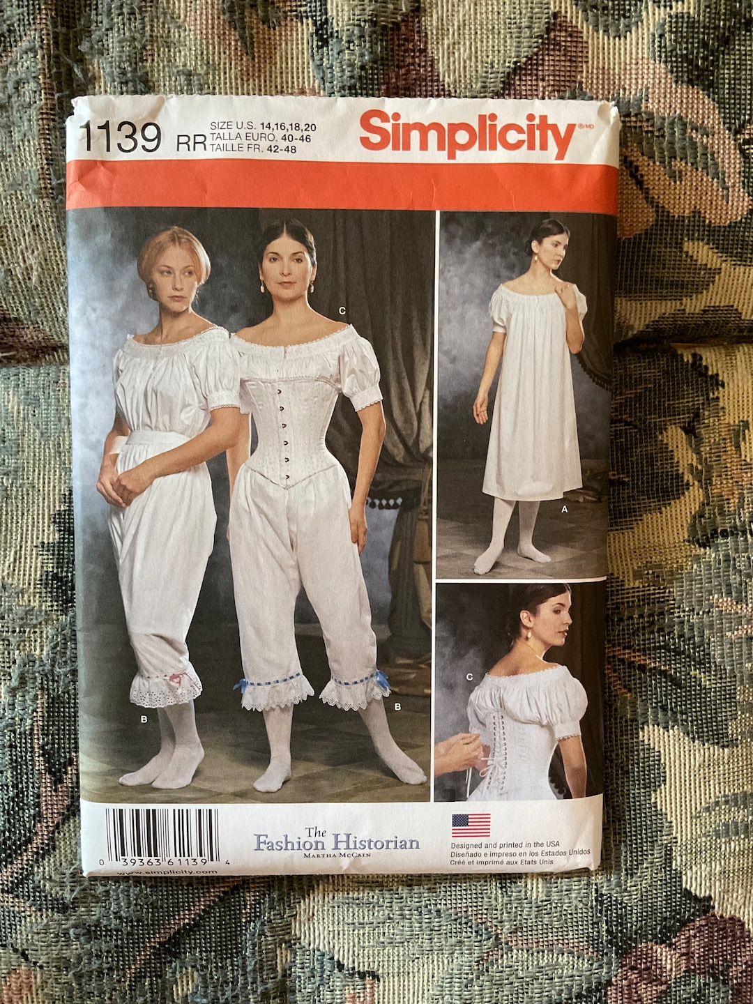 Simplicity 1139 Sewing Pattern 6-12 Victorian Underwear Chemise Drawers ...