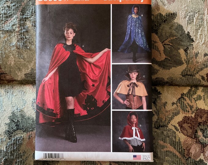 Simplicity S9008 Sewing Pattern Capes Collar or Hood, Long or Short ...
