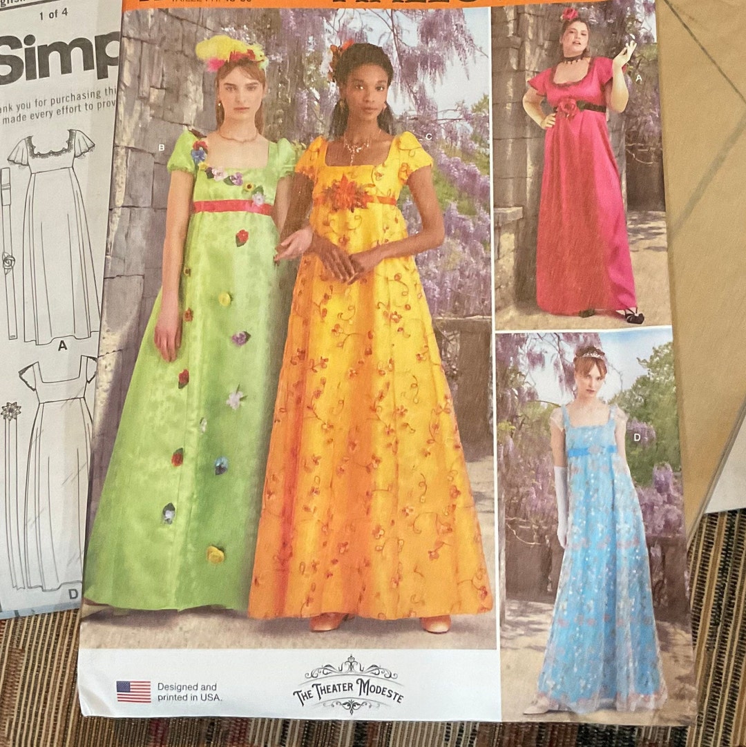 Simplicity S9434 Sewing Pattern Regency Prom Dress 10-18 or 20w-28w ...