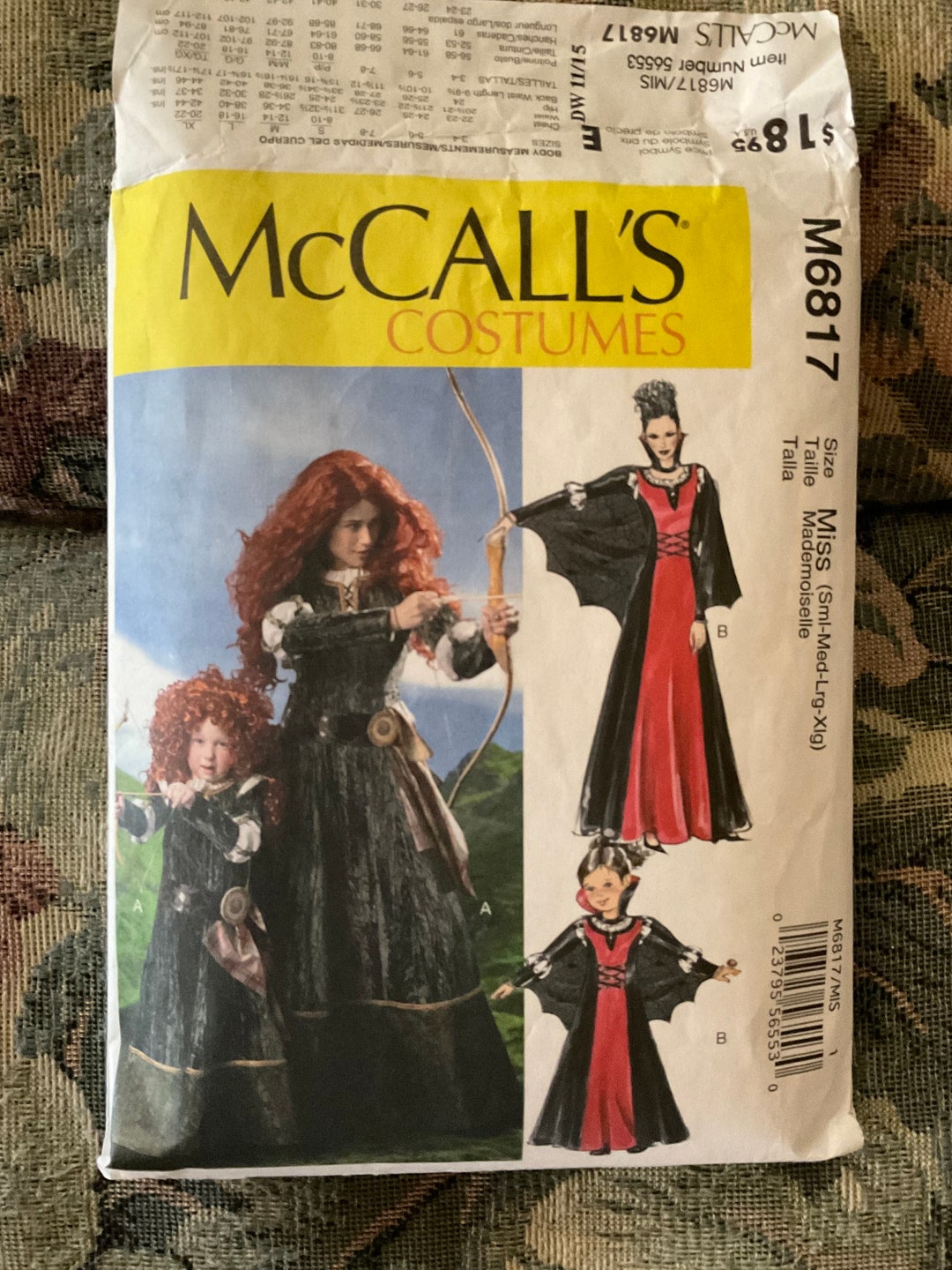 Mccalls M6817 Misses S-XL Sewing Pattern Batwing Cape & Renaissance ...