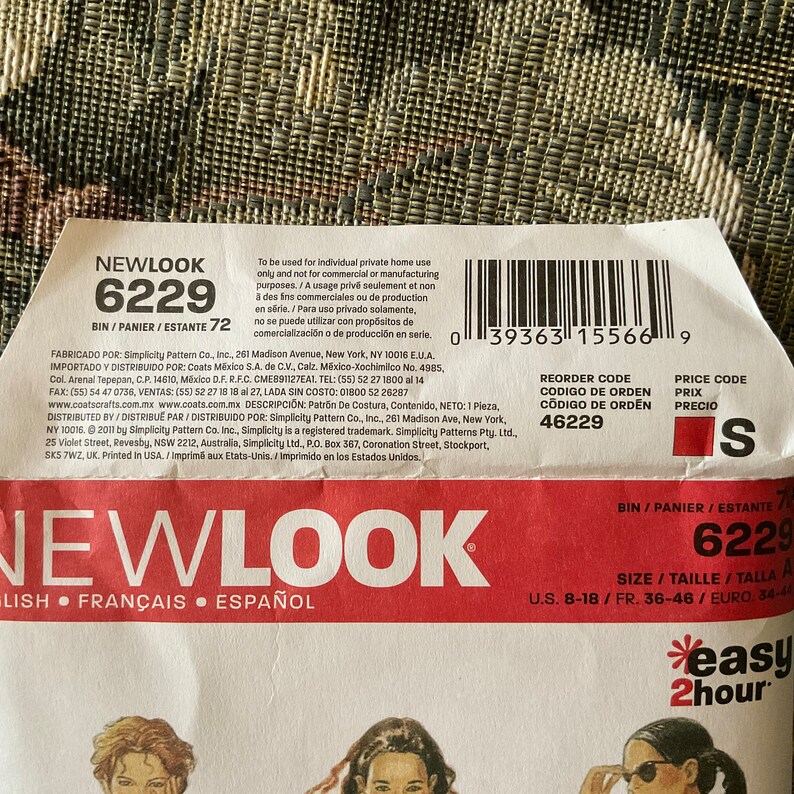 New Look 6229 Sewing Pattern Boho Dress, Sleeveless or Short Kimono ...