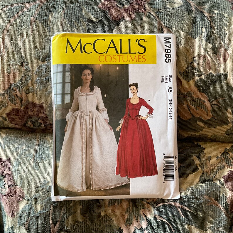 Mccalls M7965 Sewing Pattern Robe Jacket Overdress 18th Century 1700s ...
