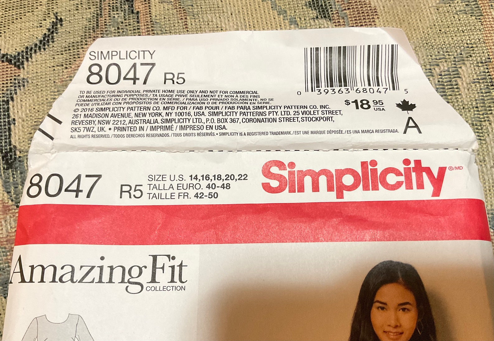 Simplicity 8047 14 16 18 20 22 Amazing Fit Misses Miss Petite ...