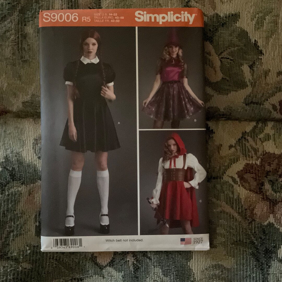 Simplicity S9006 Sewing Pattern Adult Costume Scary Little Red Riding ...