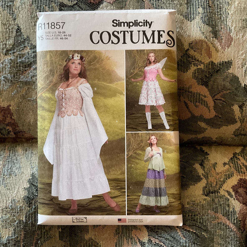 Simplicity R11857 S9734 Sewing Pattern 8-16 or 18-26 Fantasy Dress Elf ...