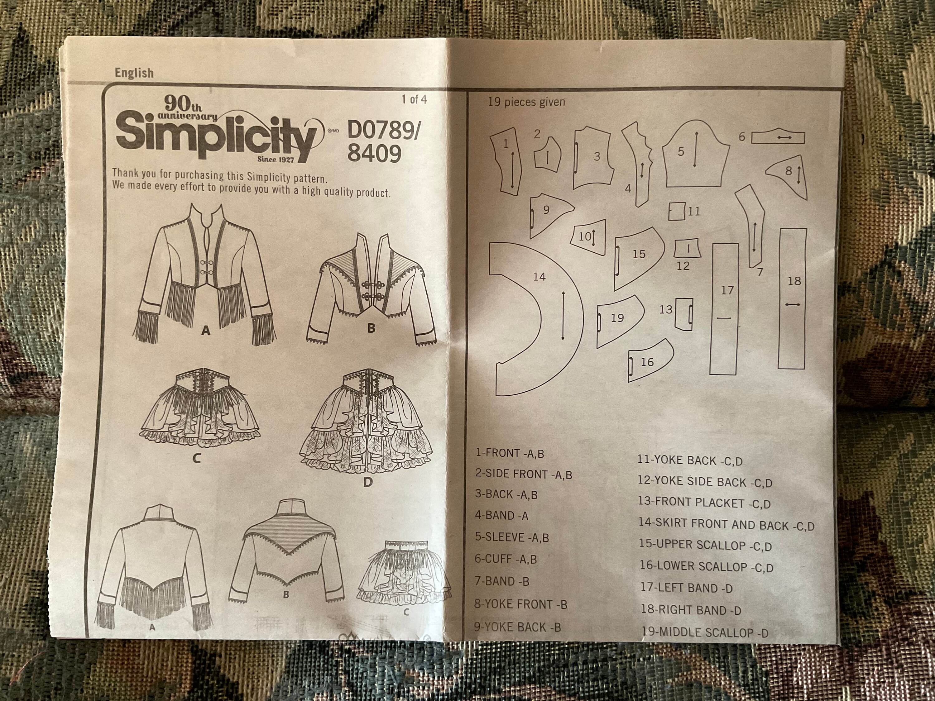Simplicity D0789 14-22 SEWING PATTERN Arkivestra Haunt Couture Jacket ...