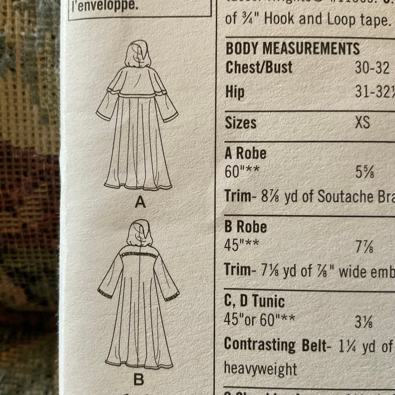 Simplicity 5840 Sewing Pattern Hooded Cape XS-XL Science Fiction ...