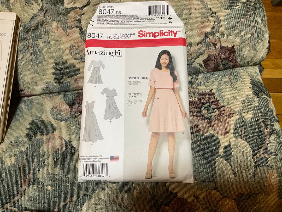 Simplicity 8047 14 16 18 20 22 Amazing Fit Sewing Pattern Misses Miss ...