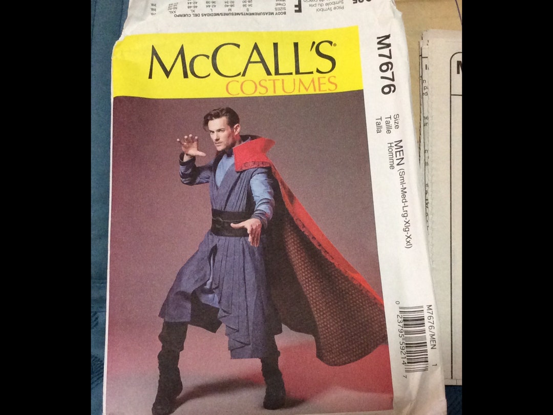 Mccalls M7676 Sewing Pattern Assassin Cloak, Vest, Tunic, Cape Cosplay ...