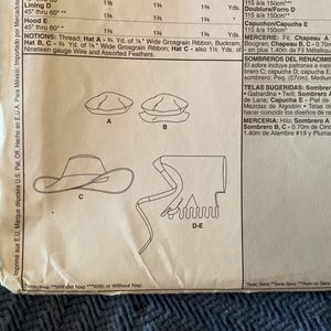 Mccall’s M4805 Sewing Pattern SML Renaissance Medieval Historical Caps ...
