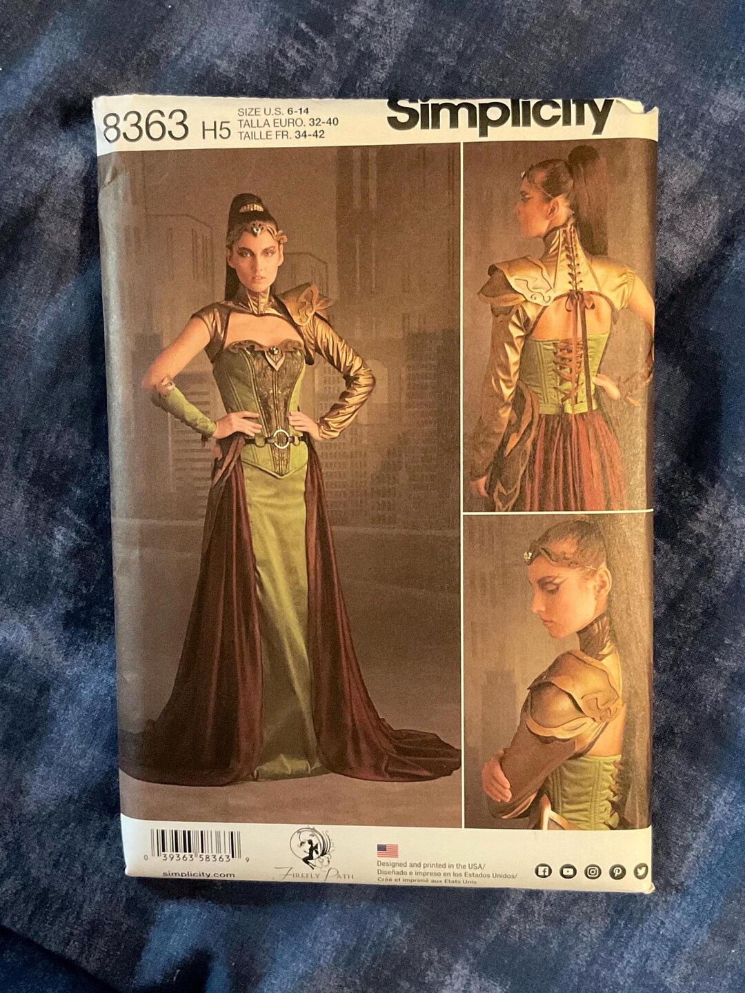 Simplicity 8363 D0792 Sewing Pattern 6-14 Firefly Path Fantasy Ranger ...