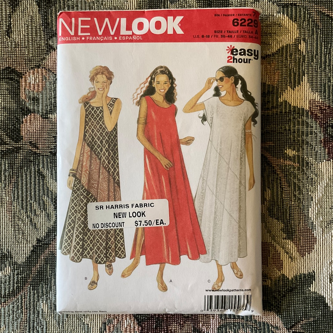 New Look 6229 Sewing Pattern Boho Dress, Sleeveless or Short Kimono ...