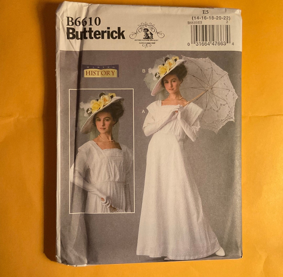 Butterick B6610 14-22 Late Victorian Wedding Dress Pattern New UNCUT ...
