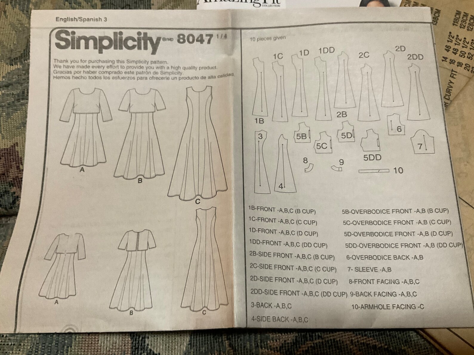 Simplicity 8047 14 16 18 20 22 Amazing Fit Misses Miss Petite ...