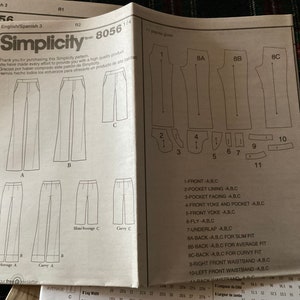 Simplicity 8056 Amazing Fit Sewing Pattern 20W-28W Women’s Flared Pants ...