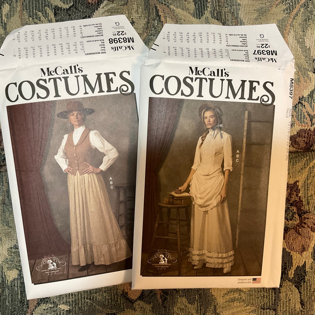Mccalls M8397 or M8398 8-16 18-26 Western Sewing Patterns Historic ...