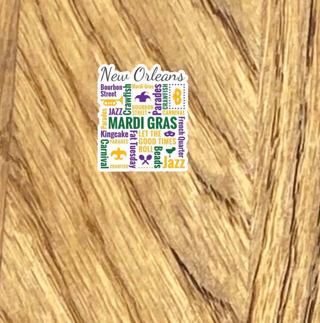 New Orleans 2.5 Sticker Decal, Water Resistant Laptop Vinyl Laminated ...