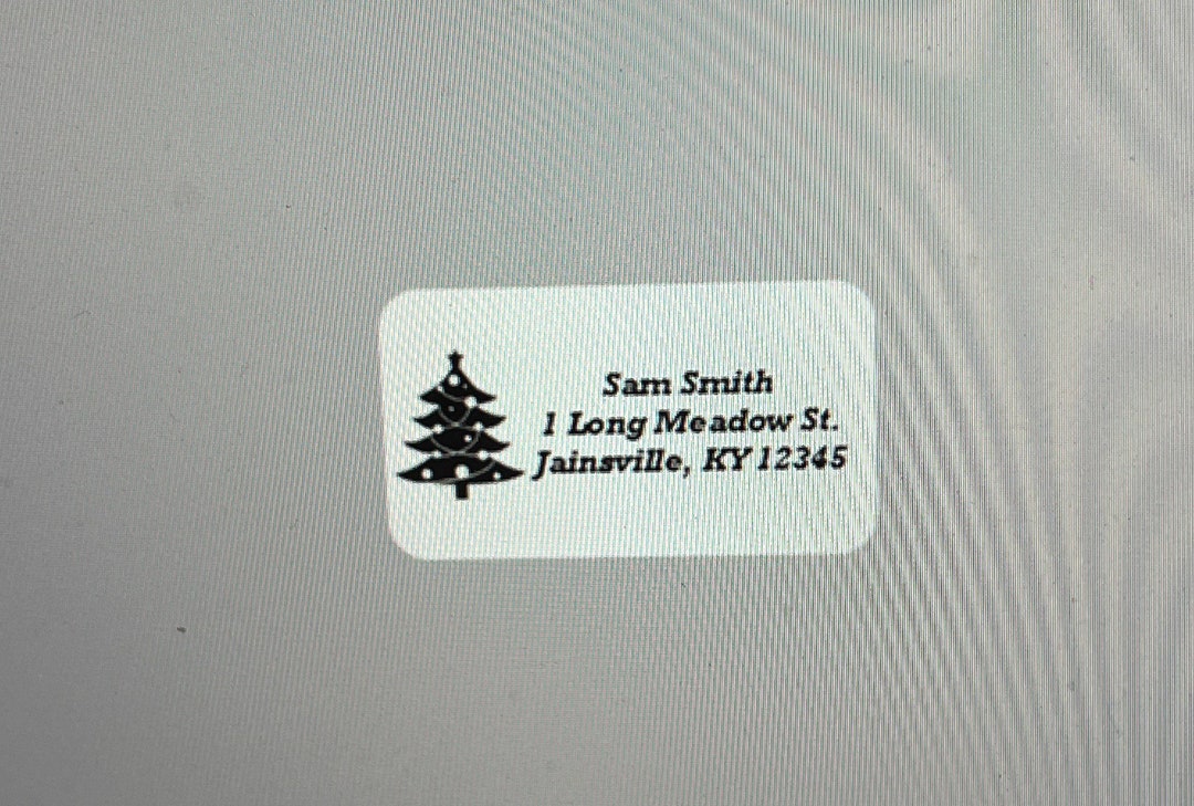 500 Christmas Envelope Address Labels, Thirty 2.5"x1.25” Happy Mail ...