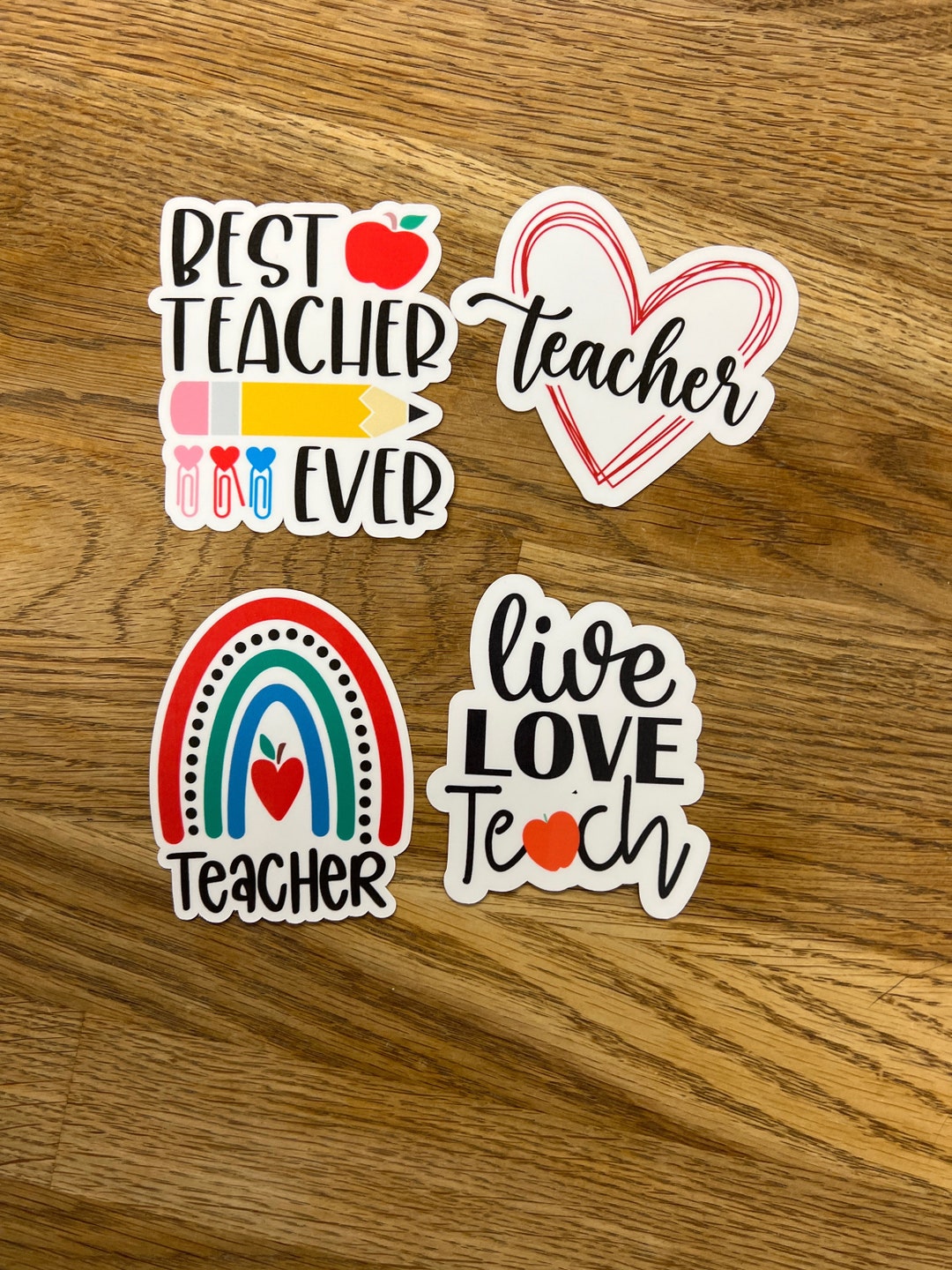 Best Teacher 3 Sticker Bundle, Vinyl Laminated Decal, Teacher Sticker ...