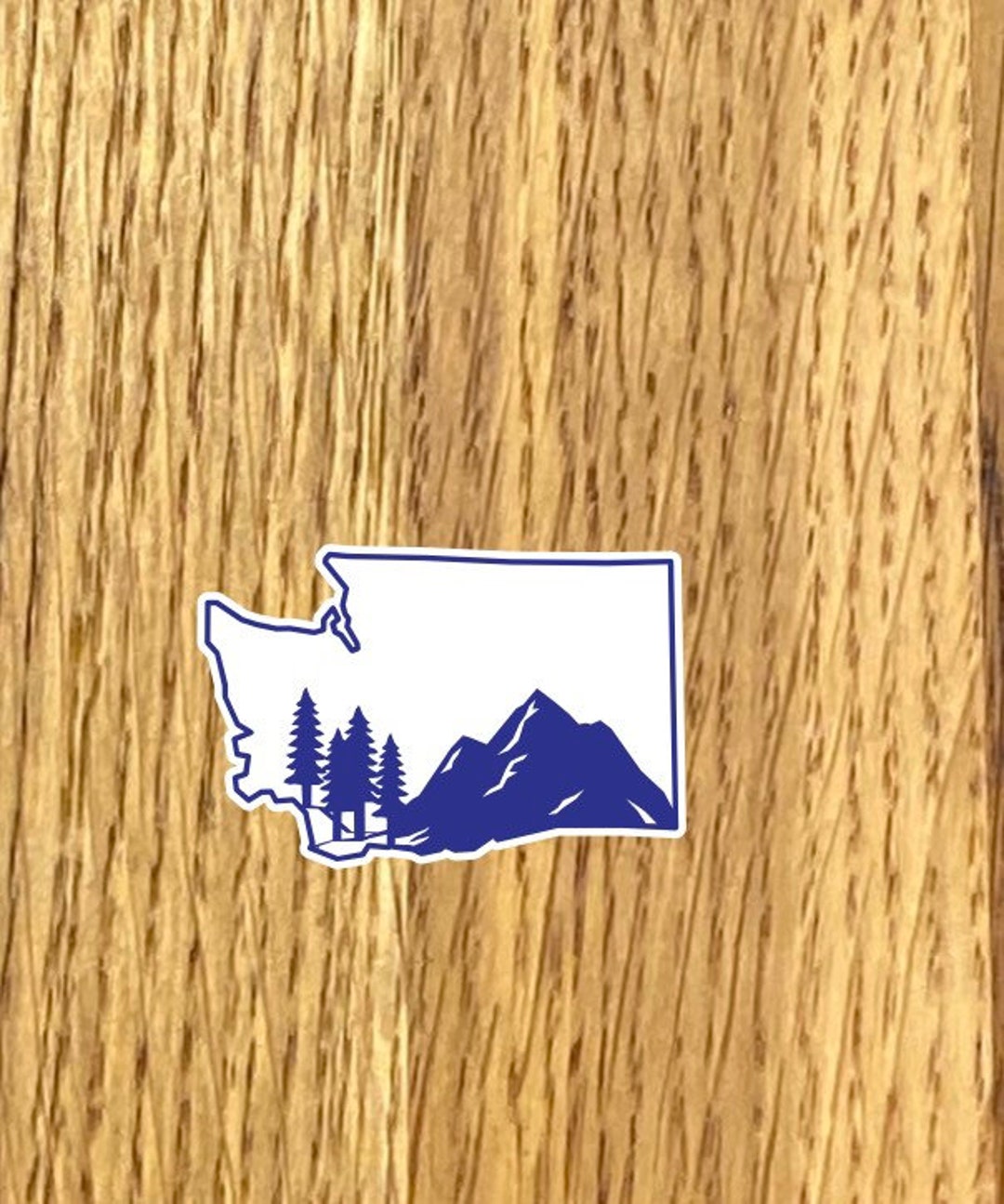 Washington State Sticker: Mountain & Trees Vinyl Decal (2.5 Inch) - Etsy