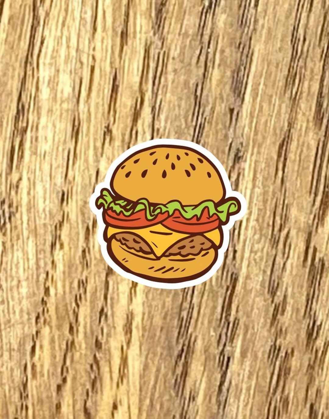 Cheeseburger Sticker 2.5" Sticker Decal, Sticker for Laptop or Water ...
