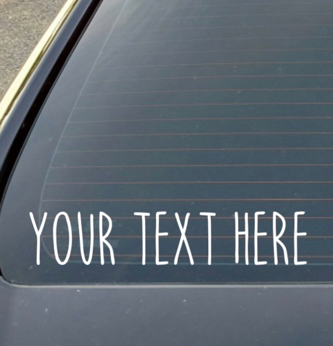 Custom Decal, Your Text, Car Club, Business, Sport Team, Single Color ...