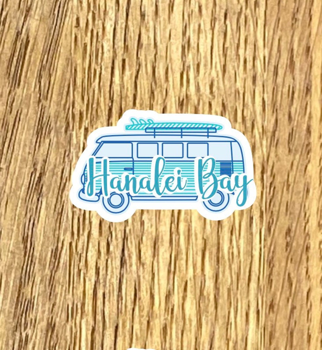 Hanalei Bay Hawaii Sticker: Aloha Van, Water Resistant - Etsy