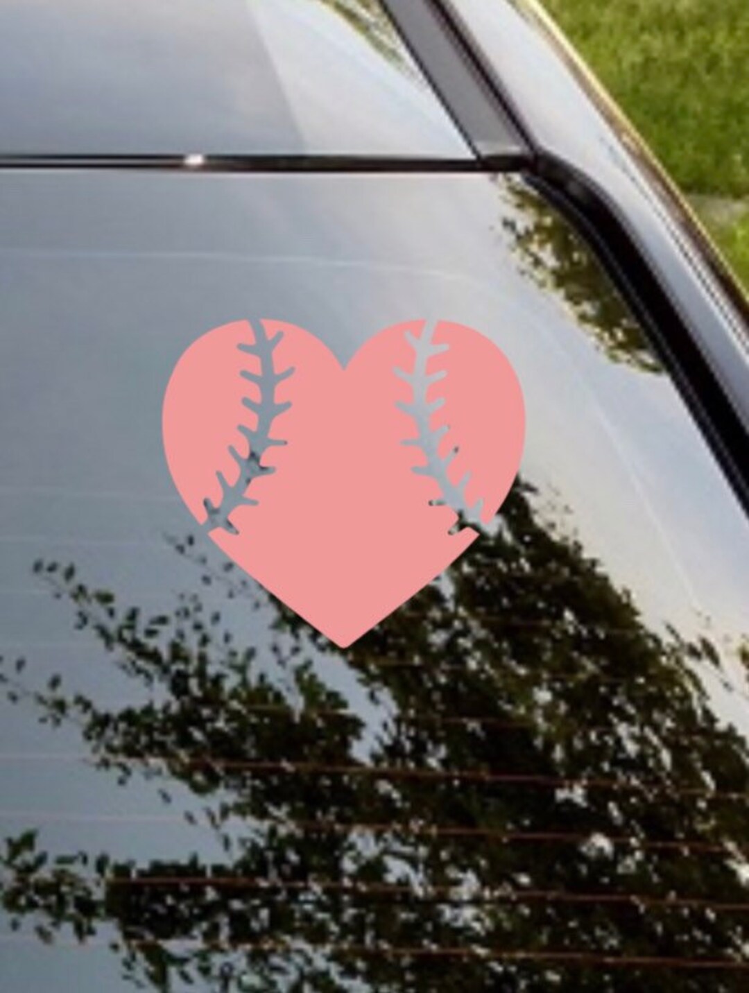 Baseball Mom Heart Decal: Car Window, Laptop, Tumbler - Etsy