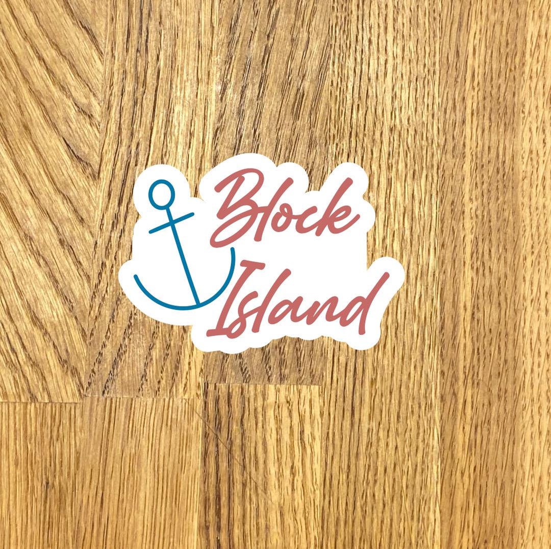 Block Island 2.5” Car Sticker Decal, Water Resistant Laptop Vinyl ...