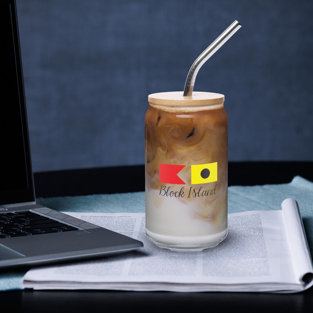 Can-shaped Glass BLOCK ISLAND - Etsy