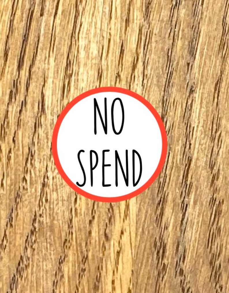 No Spend Planner Stickers, Money Planner, .5" Stickers, 20 Stickers ...