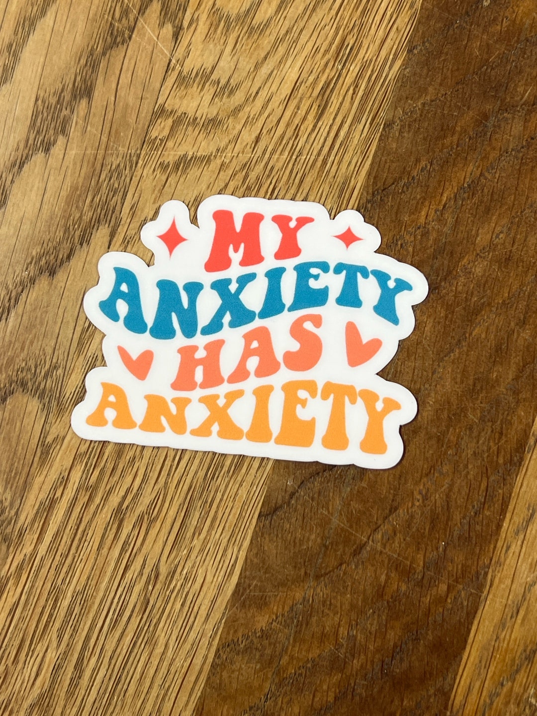 Anxiety Vinyl Sticker: Laminated Water Bottle Decal - Etsy