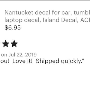 Nantucket Decal 5 for Car Tumbler or Laptop Decal - Etsy