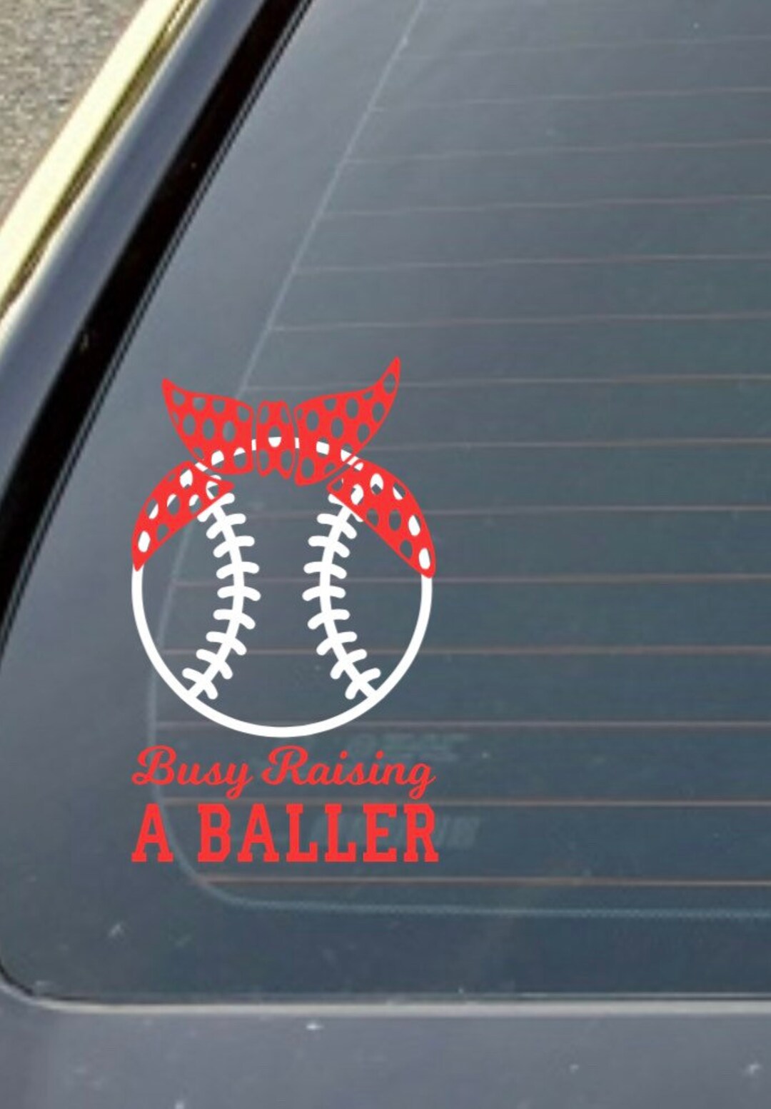 Busy Raising a Baller Decal, 5x3 Baseball Mom, Softball Mom, Baseball ...