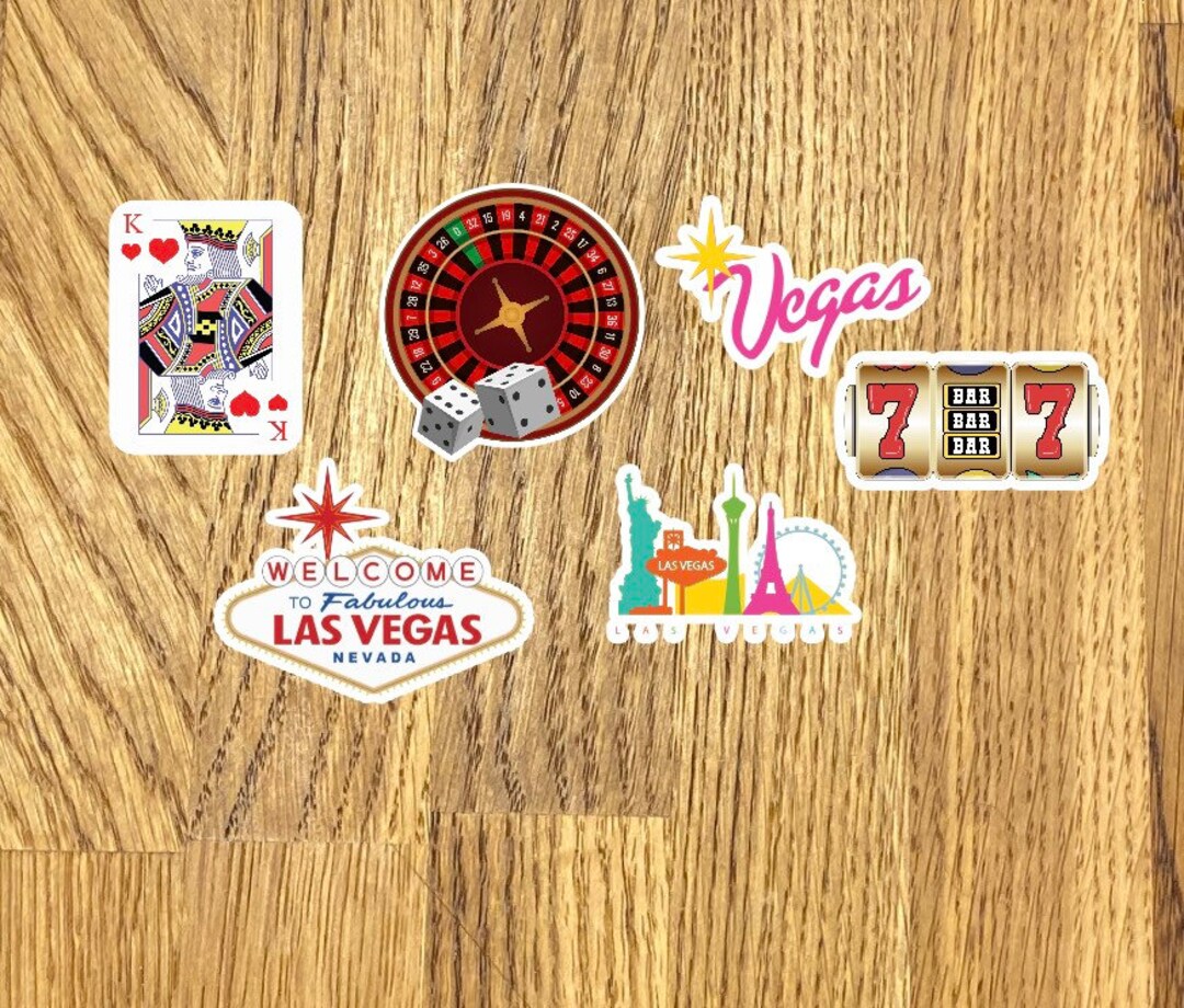 Las Vegas Sticker Pack: Laminated Vinyl Decals (6 Ct) - Etsy