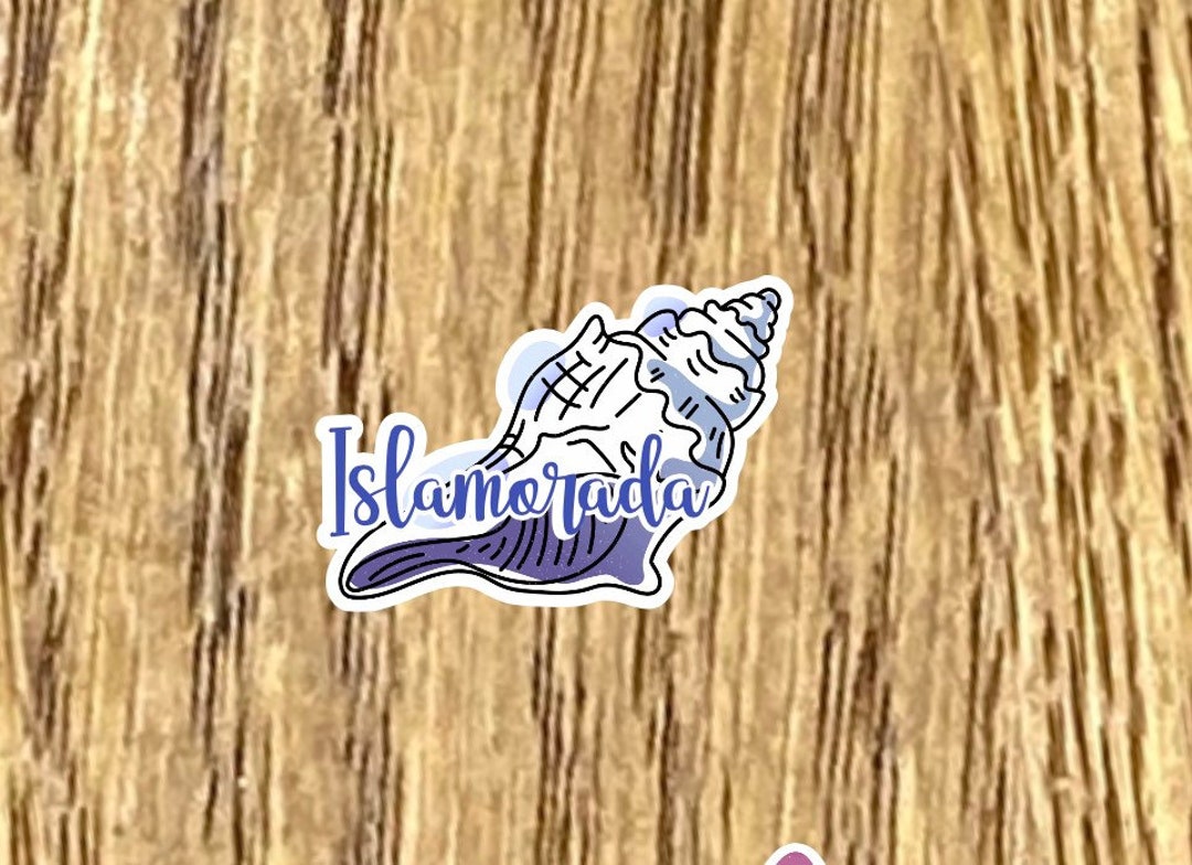 Islamorada Florida Conch Sticker: Water Bottle Decal - Etsy