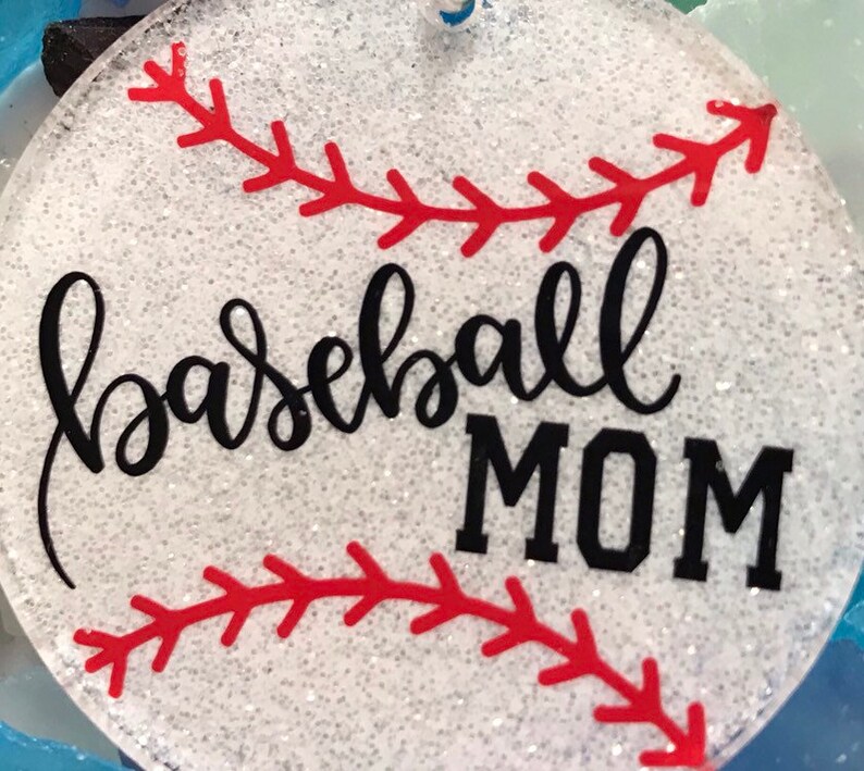 Baseball Mom Glitter Keychain Birthday Gift Mothers Day | Etsy