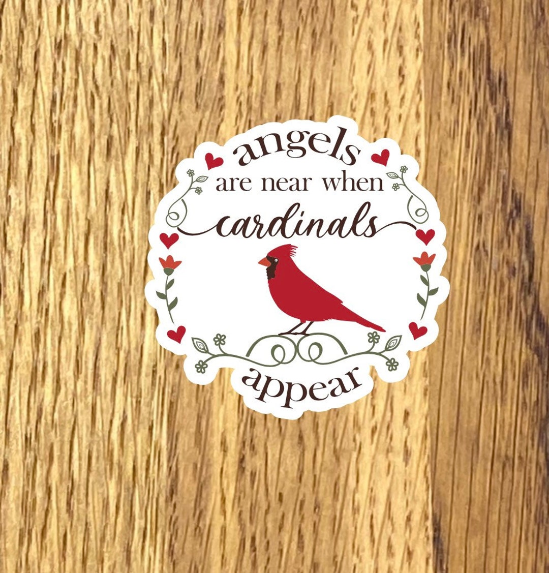 Cardinal in Loving of Memory of Memorial Sticker, 2.5”wide Police Decal ...