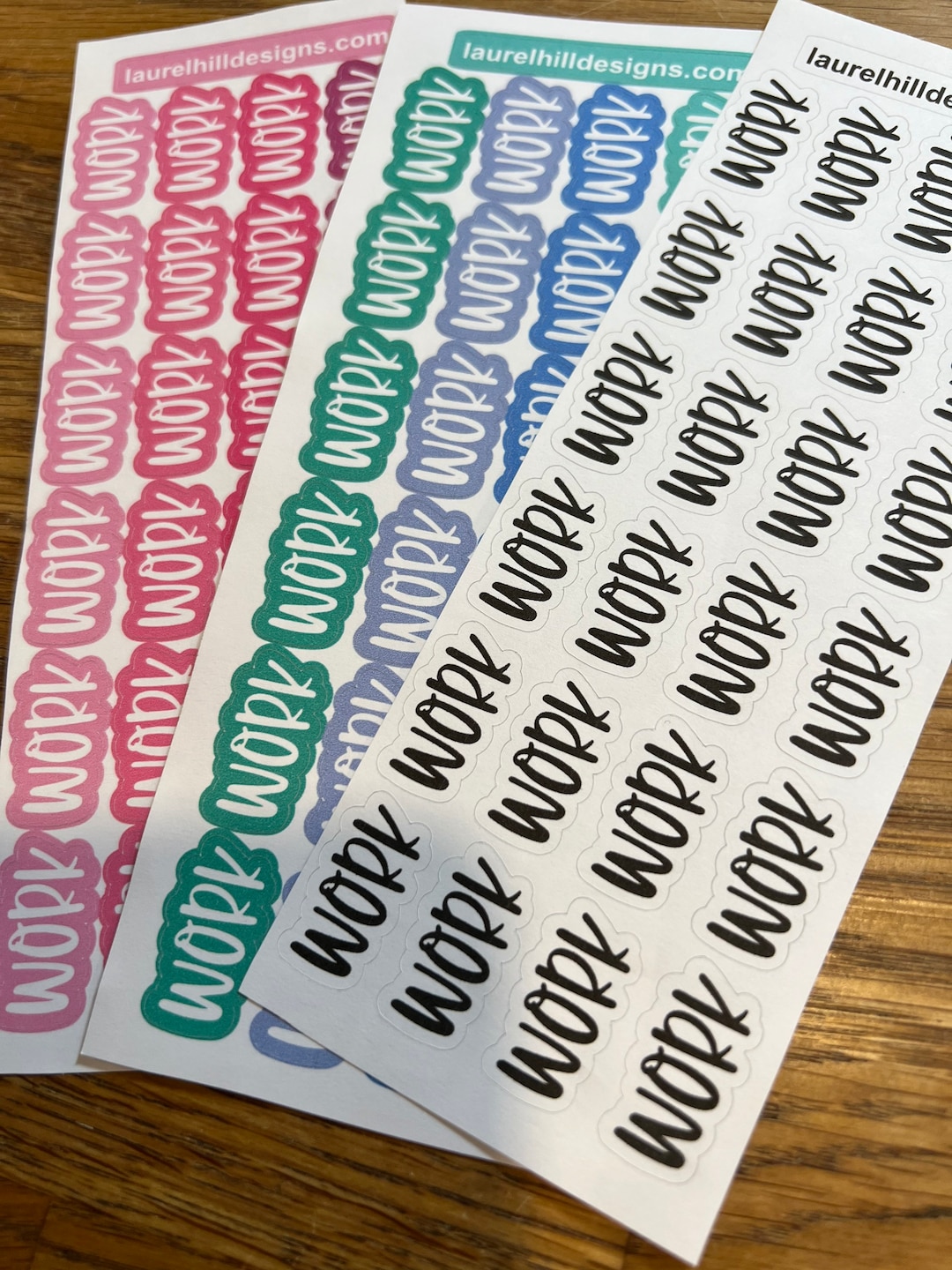 Work Planner Stickers, 24 per Sheet, 1" Black and White Matte Stickers ...