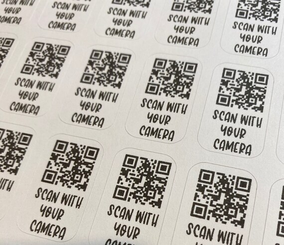Paper business name sticker review sticker QR code sticker custom ...