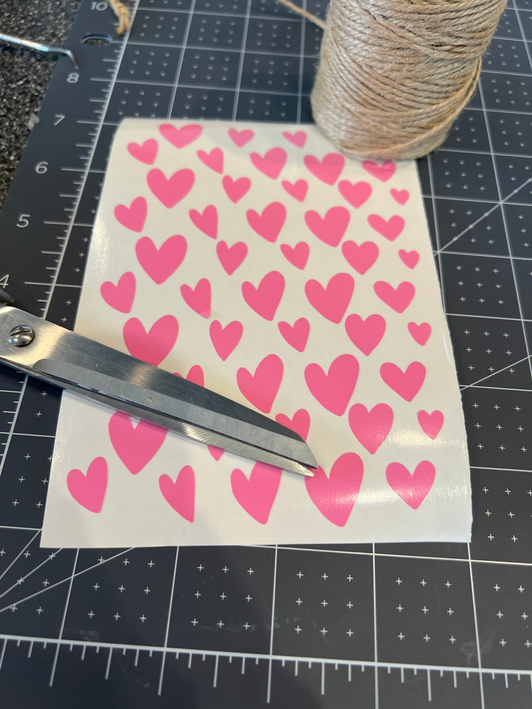 Sheet of Heart Decals, Mini Heart Stickers, Valentine Seals, Valentine ...