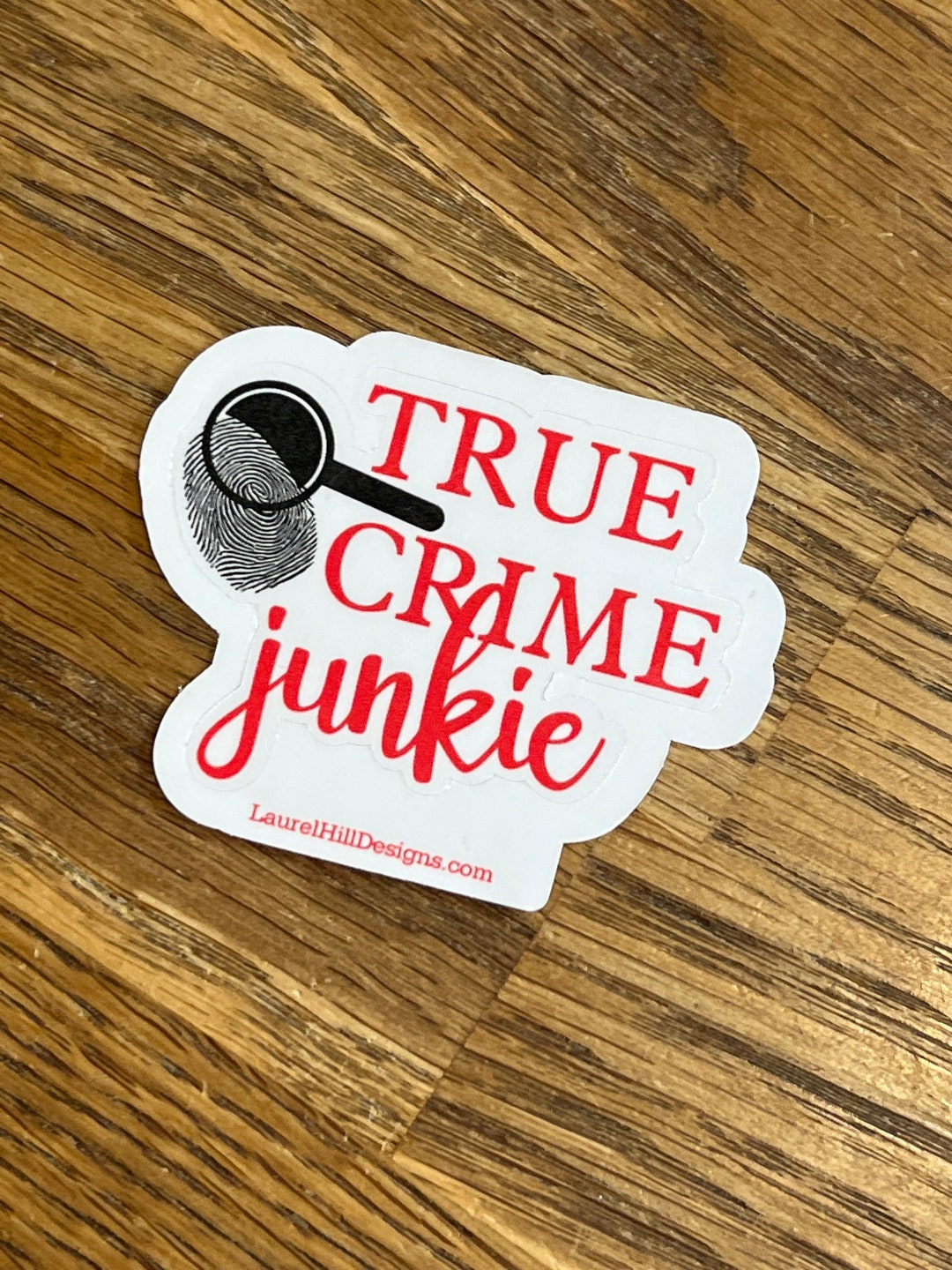 True Crime Sticker 2.5" Sticker, Vinyl Laminated Decal, Crime Podcast ...