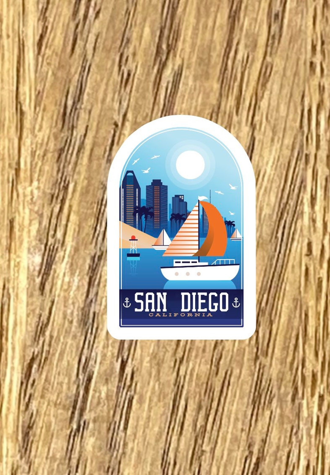 San Diego California Sticker: Vinyl Decal for Laptop or Water Bottle - Etsy