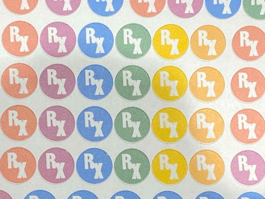 RX Planner Matte Stickers, .5" Round, 60 Stickers, Prescription Refill ...