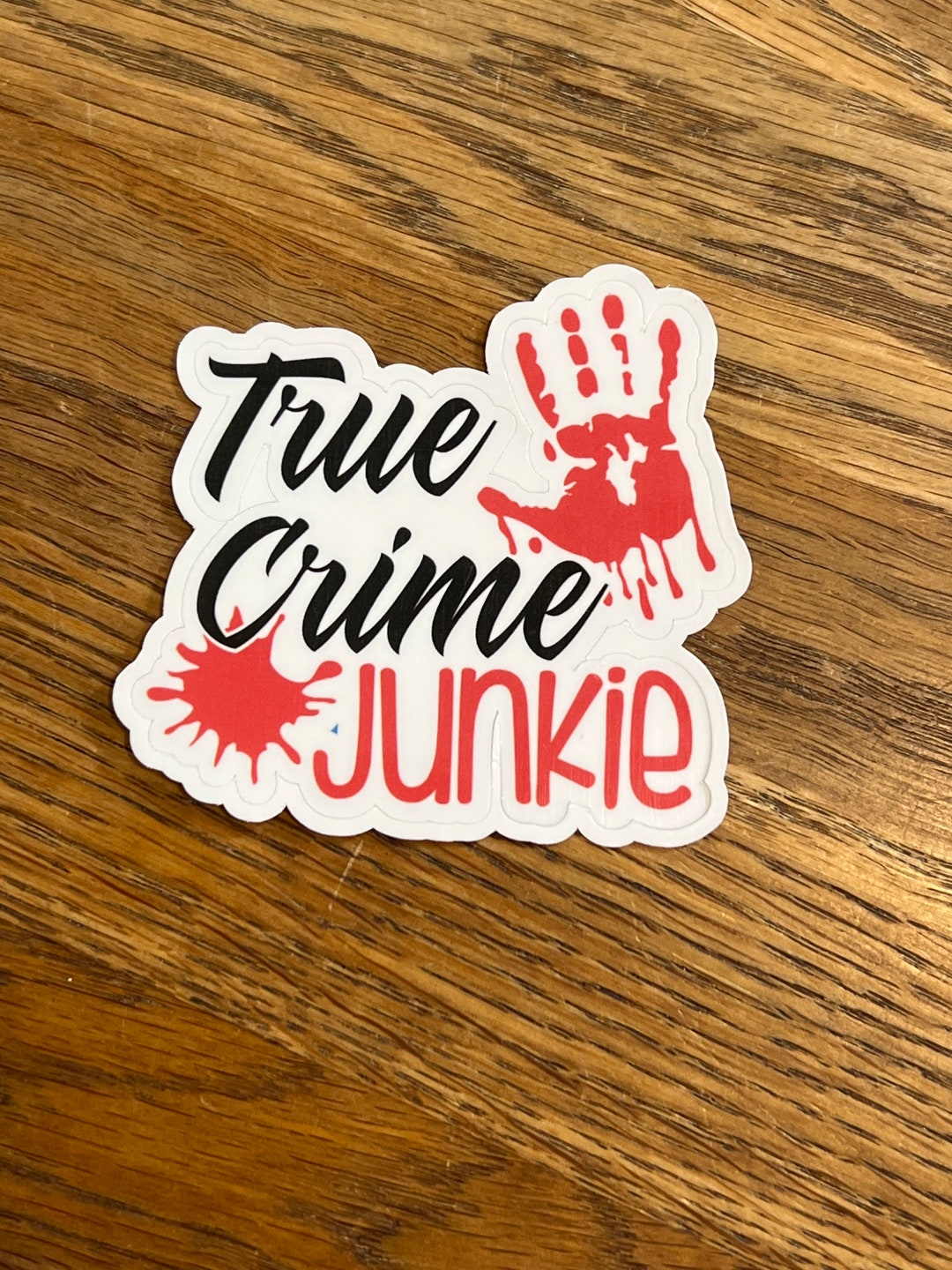 True Crime 2.5" Sticker, Vinyl Laminated Decal, Crime Podcast Sticker ...
