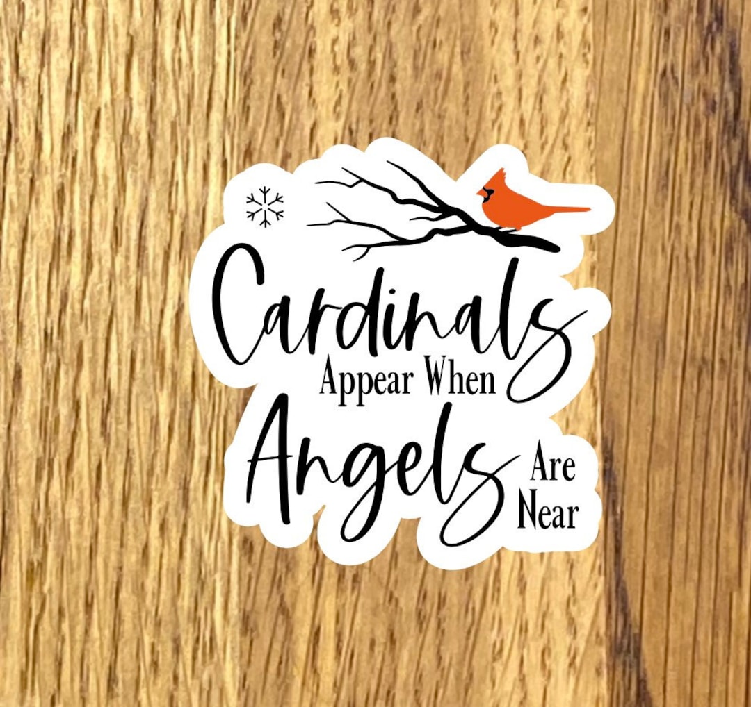 Cardinal in Loving of Memory of Memorial Sticker, 2.5wide Police Decal ...