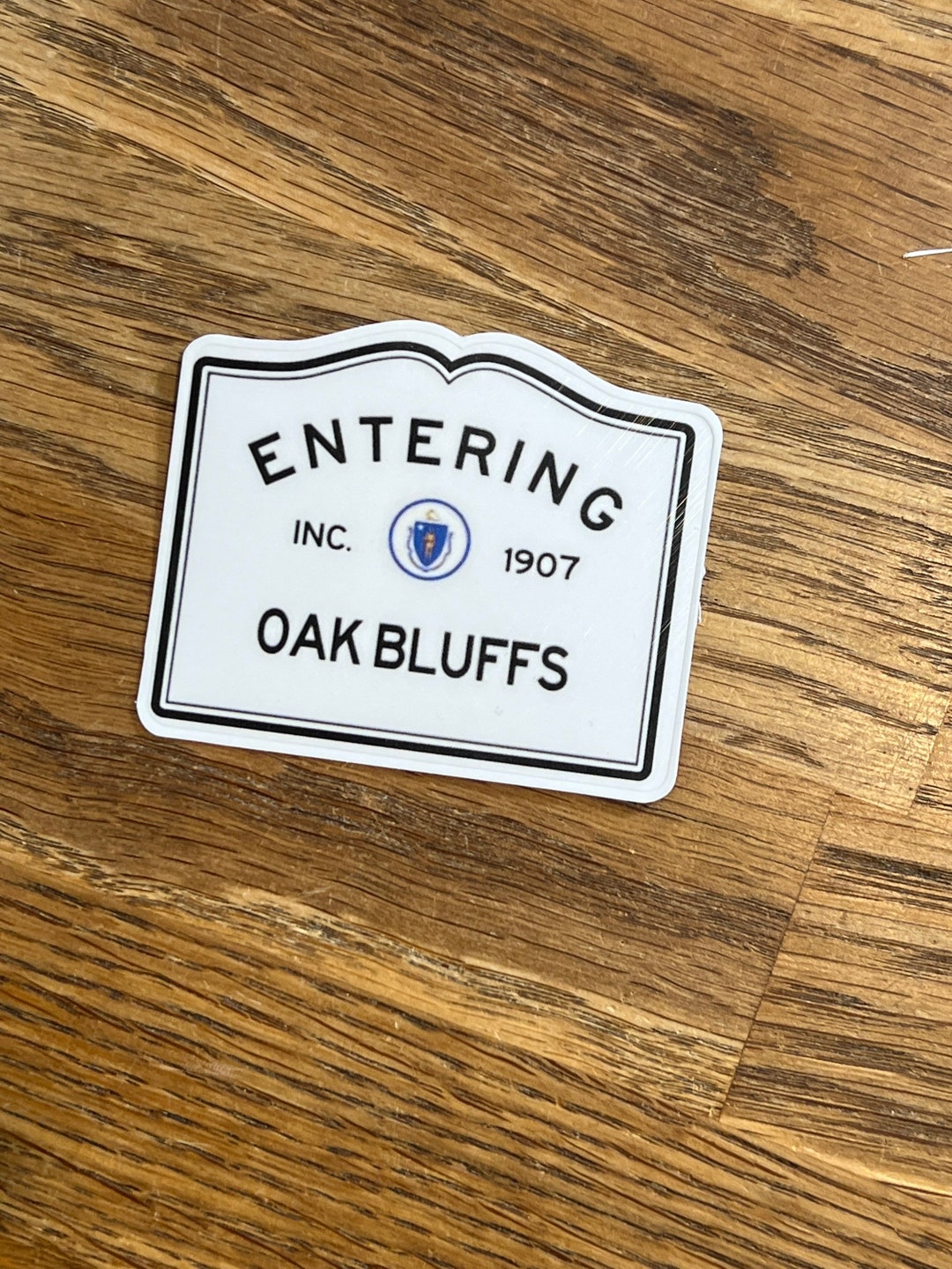 OAK BLUFFS 2.5” Car Sticker , Water Resistant Laptop Vinyl Laminated ...